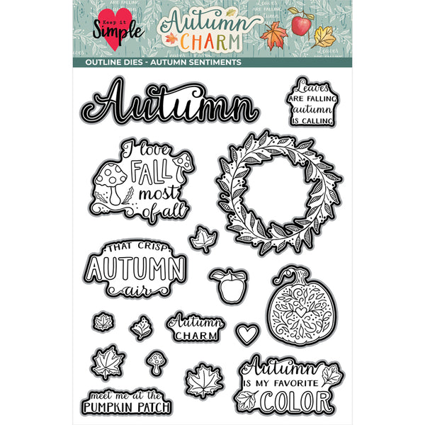 Autumn Charm - Outline Die - Autumn Sentiments - Keep It Simple Paper ...
