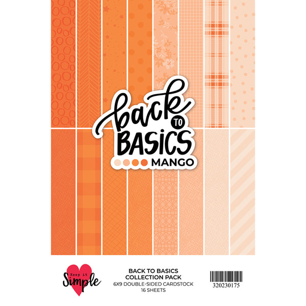Back To Basics - 6x9 Paper - Mango - Keep It Simple Paper Crafts