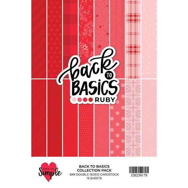 Back To Basics - 6x9 Paper - Ruby - Keep It Simple Paper Crafts