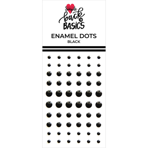 Back to Basics - Enamel Dots - Black - Keep It Simple Paper Crafts
