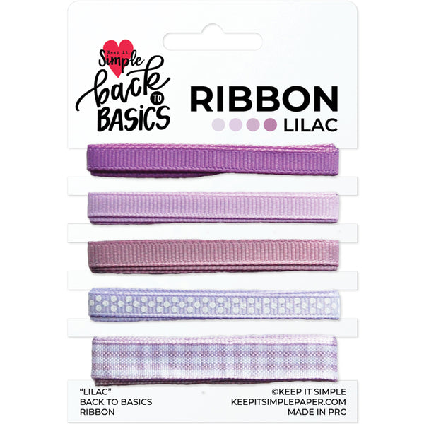 Back To Basics - Ribbon Pack - Lilac - Keep It Simple Paper Crafts