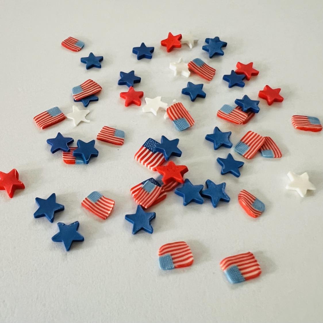 Polymer Clay - RWB Flags & Stars - Keep It Simple Paper Crafts