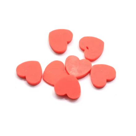Polymer Clay - Hearts - Red - Keep It Simple Paper Crafts