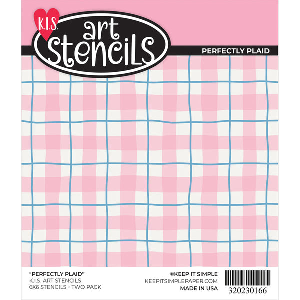 Stencil - Perfectly Plaid - Keep It Simple Paper Crafts