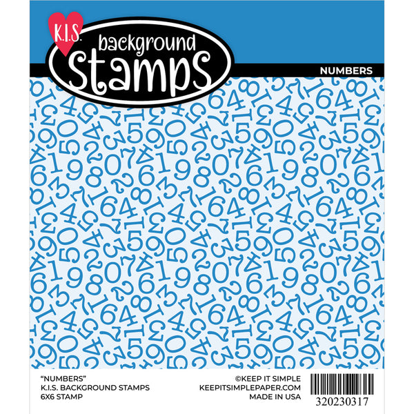 Background Stamp - 6x6 - Numbers - Keep It Simple Paper Crafts