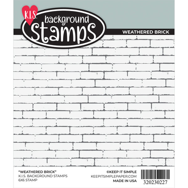Background Stamp - 6x6 - Weathered Brick - Keep It Simple Paper Crafts