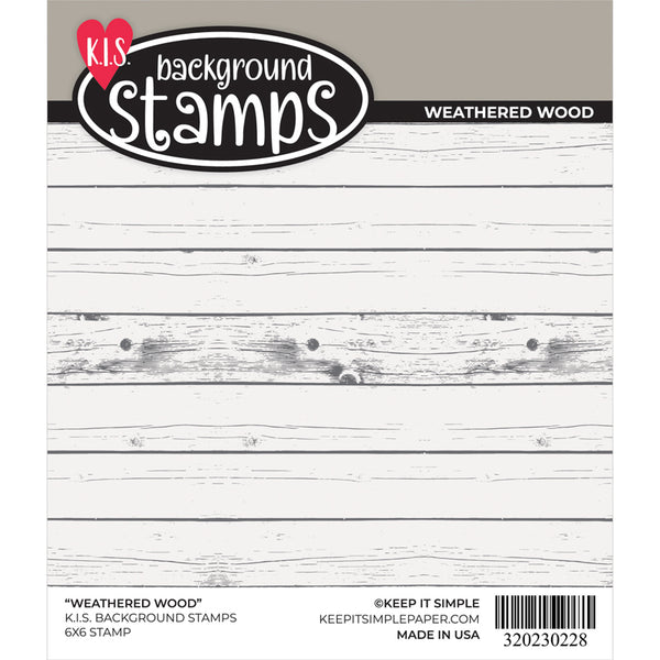 Background Stamp - 6x6 - Weathered Wood - Keep It Simple Paper Crafts