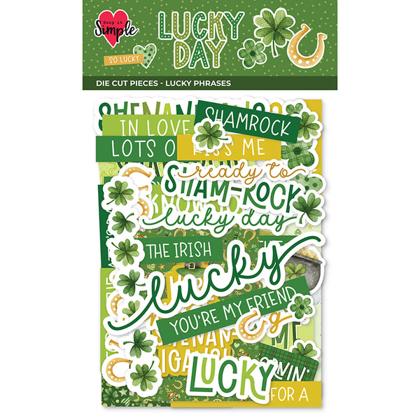 Lucky Day - Die Cut Pieces - Lucky Phrases - Keep It Simple Paper Crafts