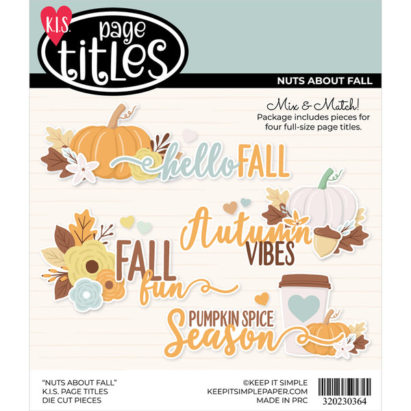 Nuts About Fall - Page Title - Nuts About Fall - Keep It Simple Paper ...