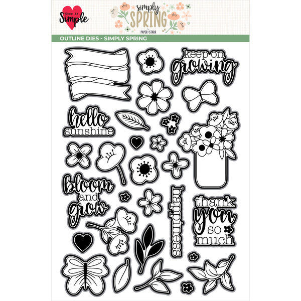 Simply Spring - Outline Die - Simply Spring - Keep It Simple Paper Crafts