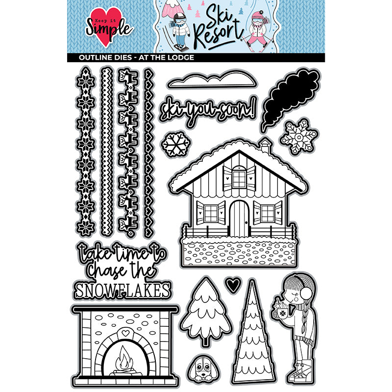 ski resort coloring page