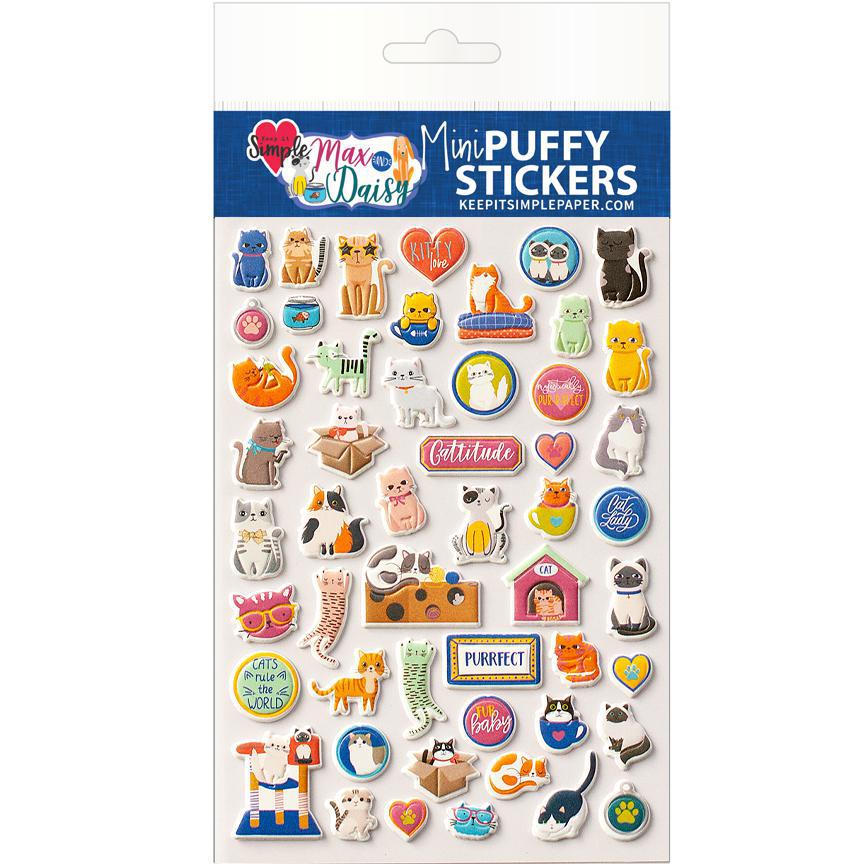 Max & Daisy Mini Puffy Stickers Kitties - Keep It Simple Paper Crafts
