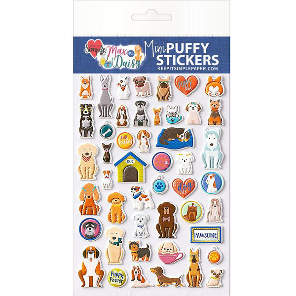 Max & Daisy Mini Puffy Stickers Puppies - Keep It Simple Paper Crafts