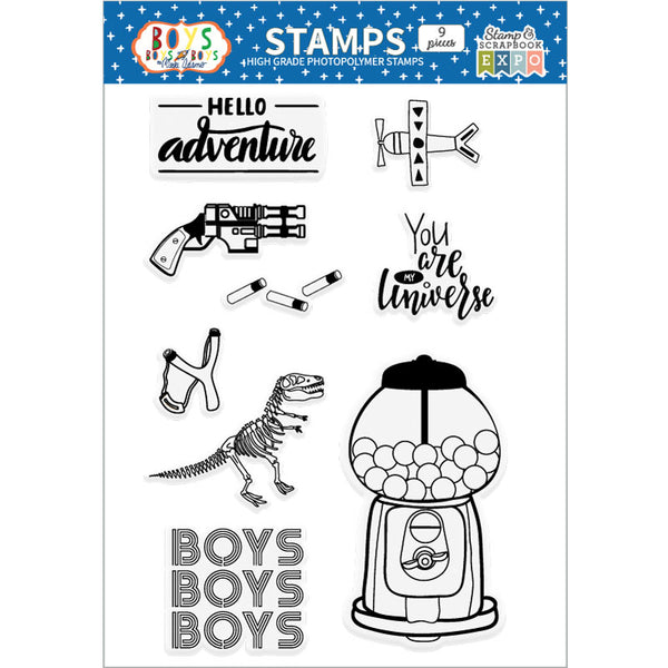 Boys Boys Boys - Stamp - 4x6 - Keep It Simple Paper Crafts