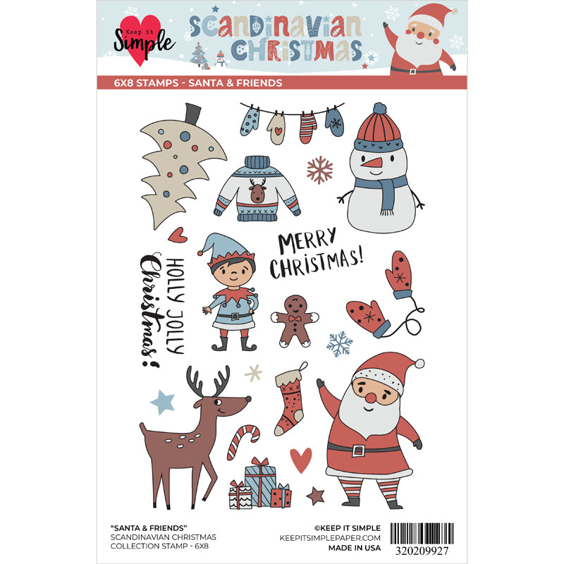 Scandinavian Christmas - Santa & Friends - 6x8 Stamp - Keep It Simple ...